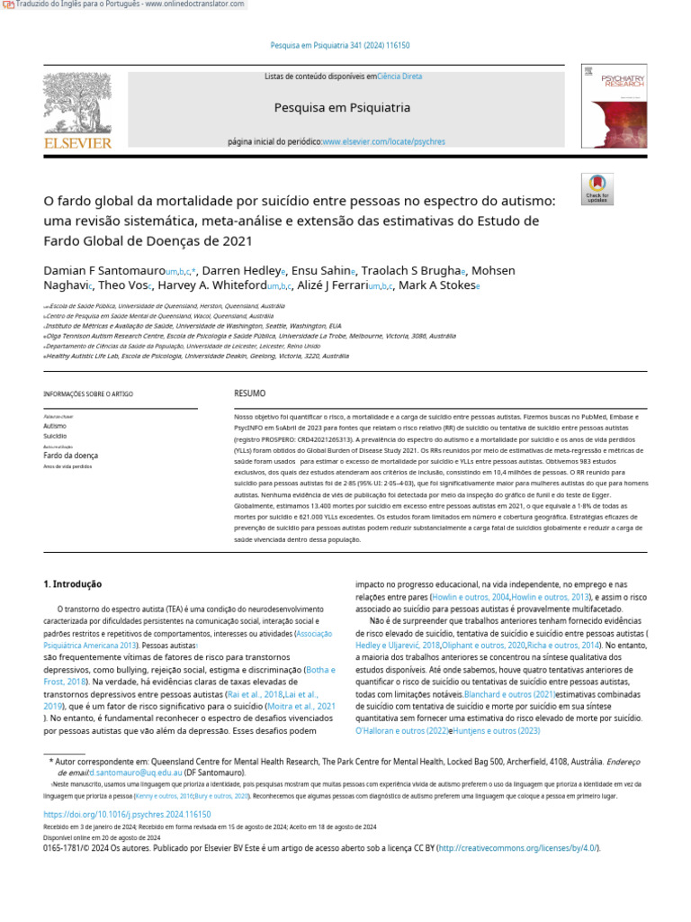 The Global Burden of Suicide Mortality Among People On The Autism ...