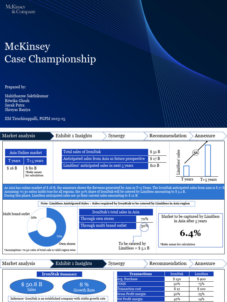 McKinsey Case Championship Insights | PDF | Mergers And Acquisitions ...