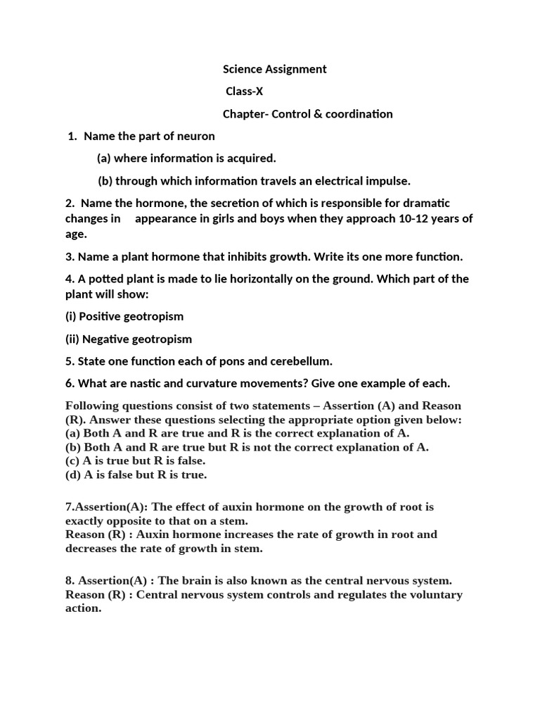 Science Assignment CH-7 | PDF