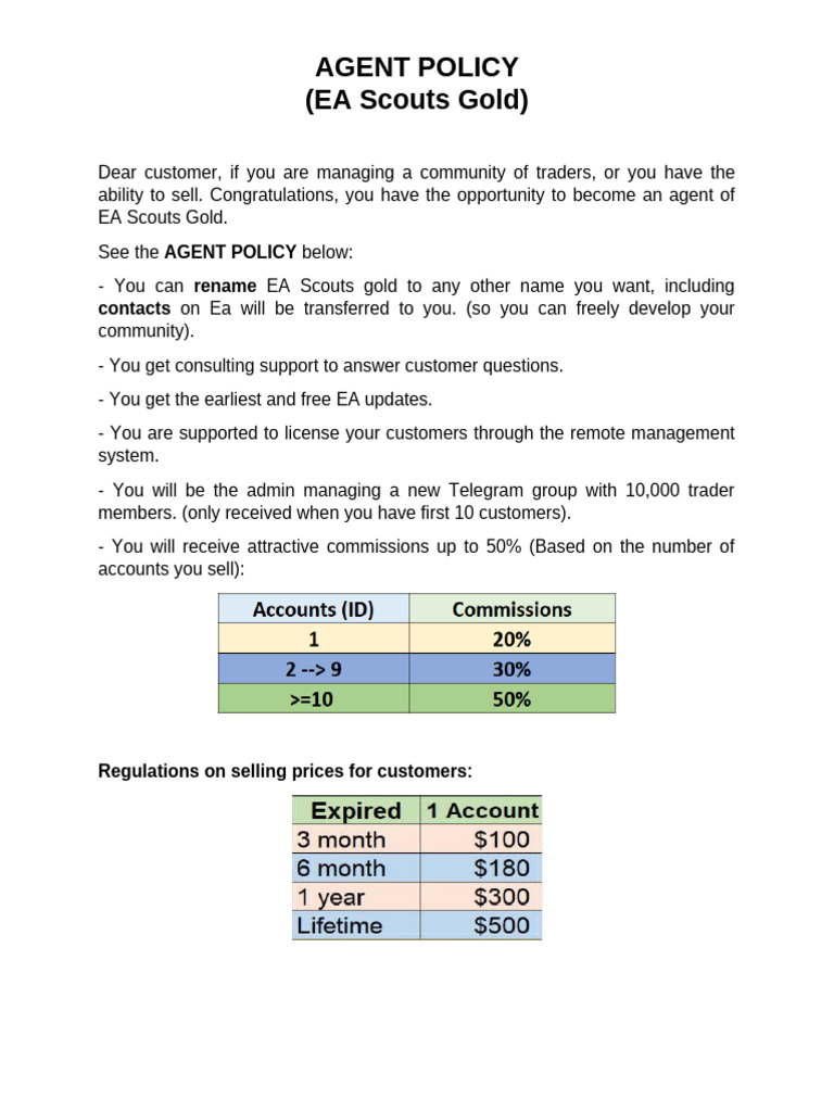 Agent Policy | PDF