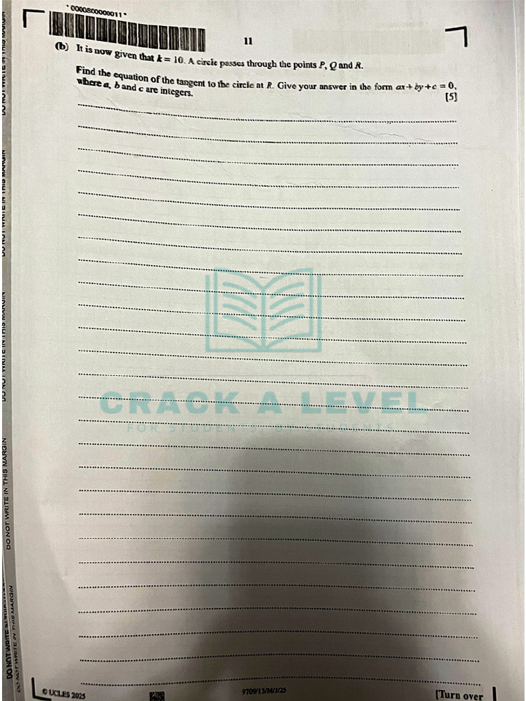9709 - s25 - QP - 13 - Crack A Level - Missing Pages | PDF