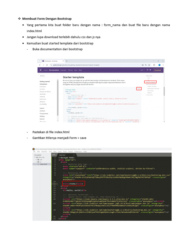 8_membuat form dengan bootstrap | PDF