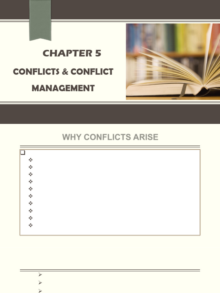 Leadership - CH - 5 Conflict & Conflict Management | PDF | Leadership ...