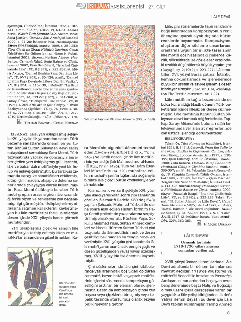 Lâle Devri̇ 1 - İslam Ansi̇klopedi̇si̇ | PDF