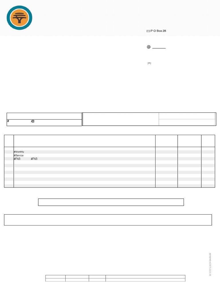 FNB Gold Business Account Statement | PDF | Credit Card | Debit Card