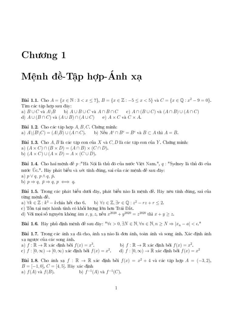 Bài tập GT1 | PDF