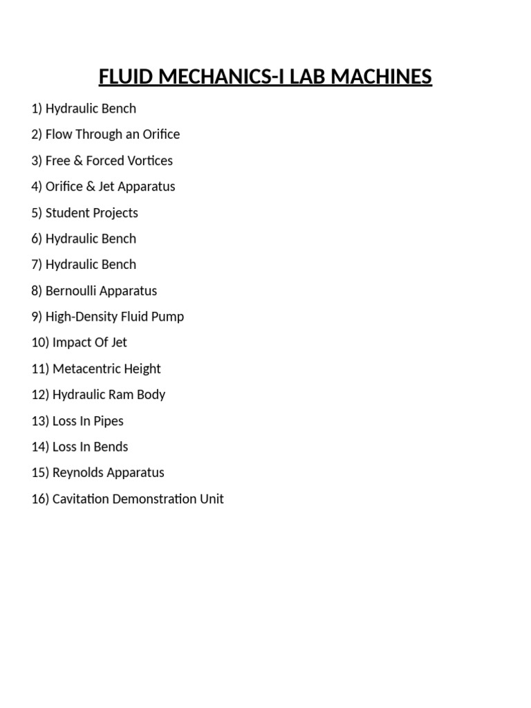 32 Fluid Mechanics-I Lab | PDF | Buoyancy | Fluid Dynamics