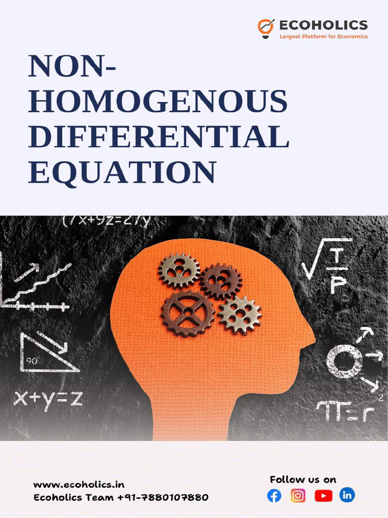 Non-Homogeneous Differential Equation | PDF | Equations