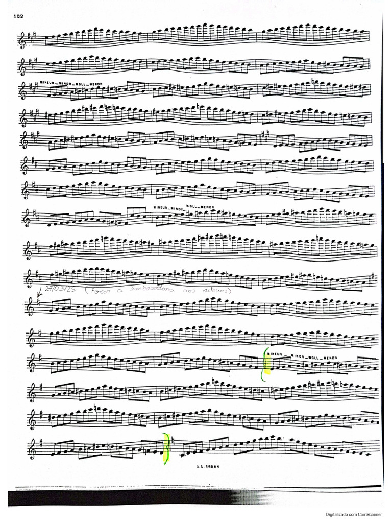 Exercicios Escala e Arpejo (Primeiro Bimestre) | PDF