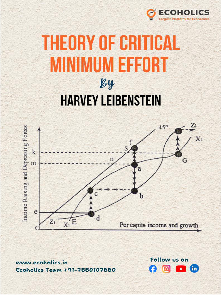 Theory of Critical Minimum Effort WITH MODIFICATIONS | PDF | Economic Growth | Entrepreneurship
