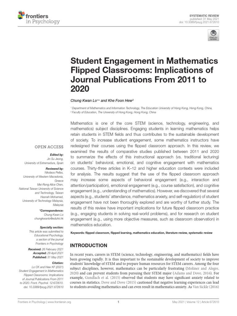 Math Flipped Classrooms | PDF | Learning | Mathematics
