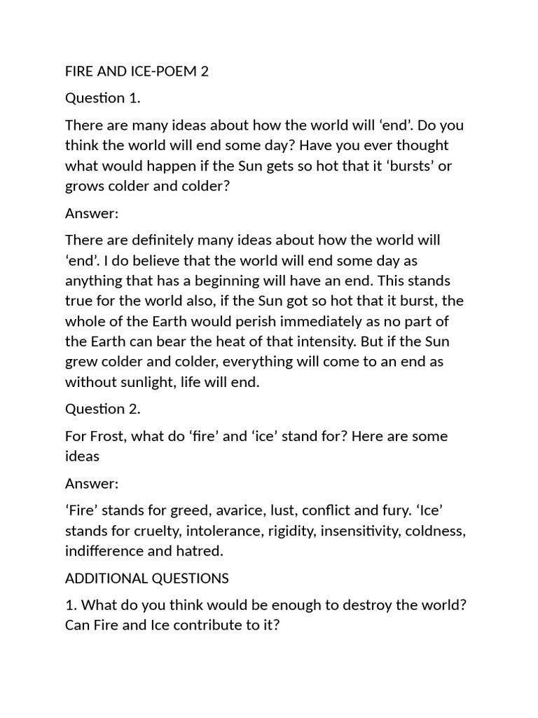 GR 10 Fire and Ice | PDF