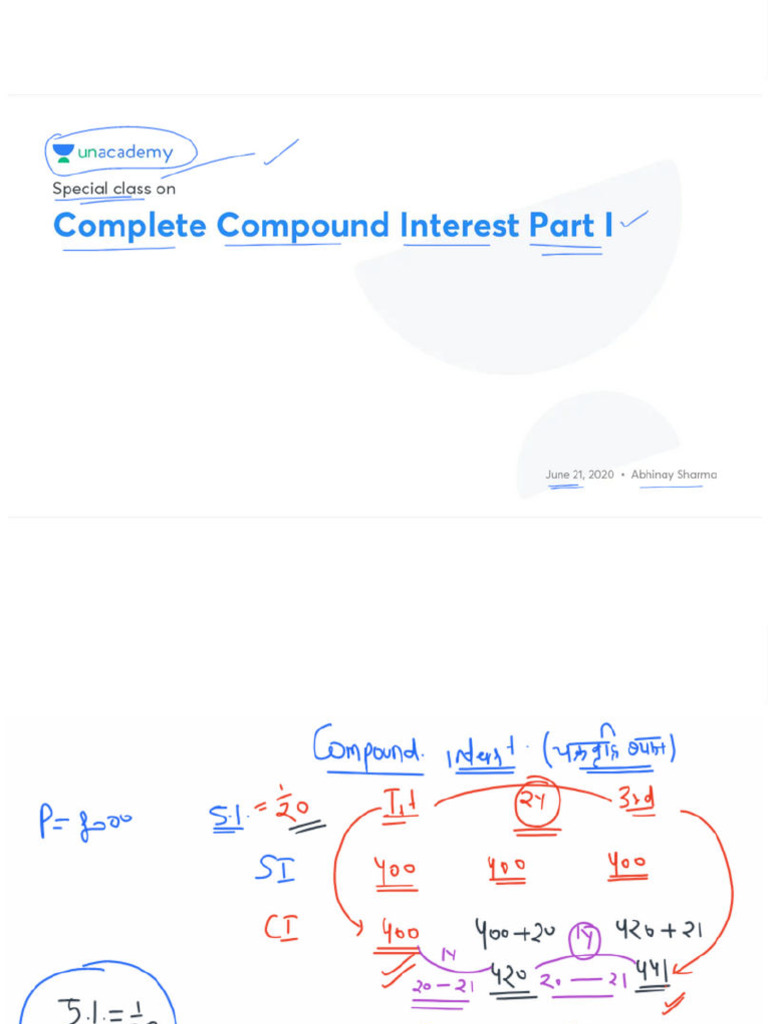 Compound Interest Part I | PDF