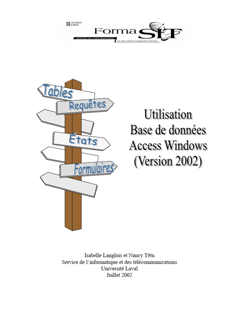 Guide de création de base de données Access | PDF | Microsoft Access ...
