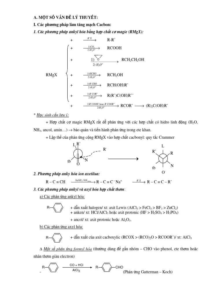 Các PH NG Pháp Ankyl Hóa B NGH PCH TC Magie (RMGX) :: A. M Ts V N Lý ...