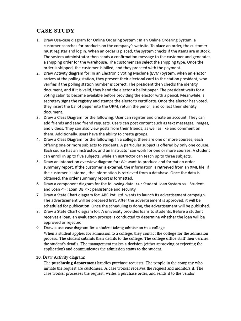 Question Bank Ooad | PDF | Use Case | Unified Modeling Language