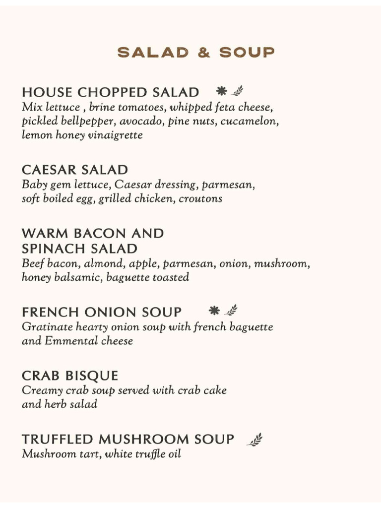 Bowery Menu | PDF