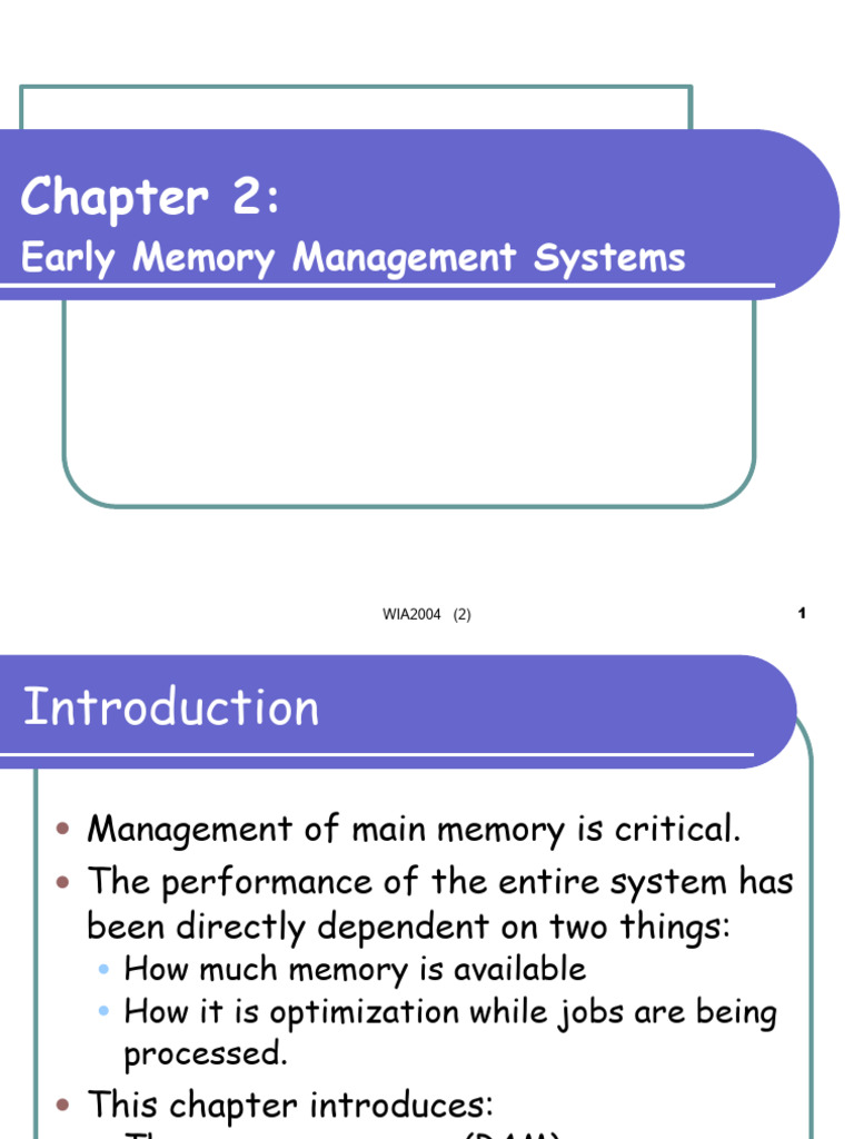 2 - Early Memory Management System | PDF | Computer Data Storage | Computer Memory