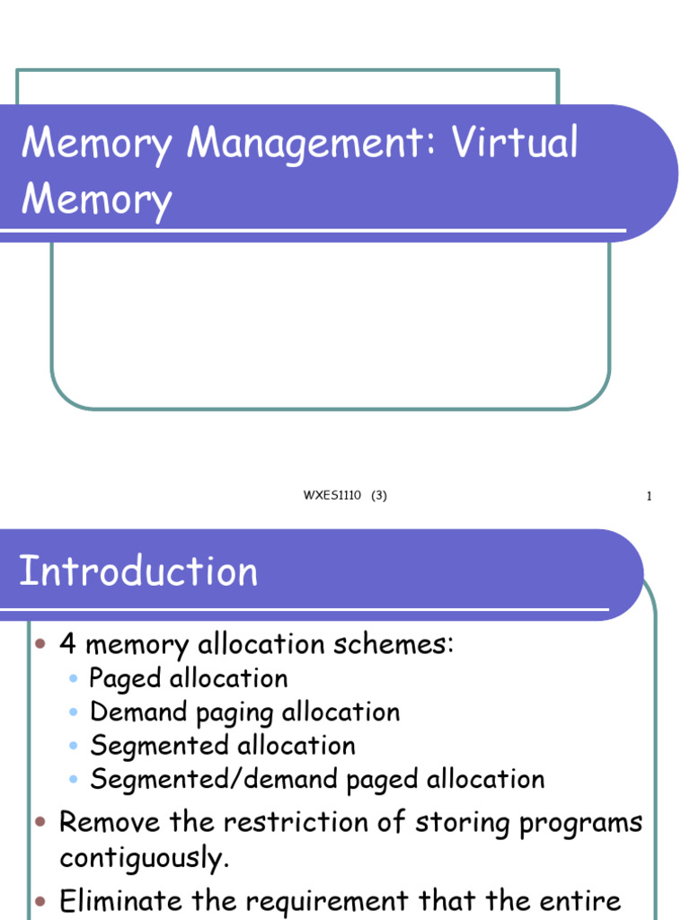 3 - Memory Management (Virtual) | PDF | Computer Hardware | Computer Architecture