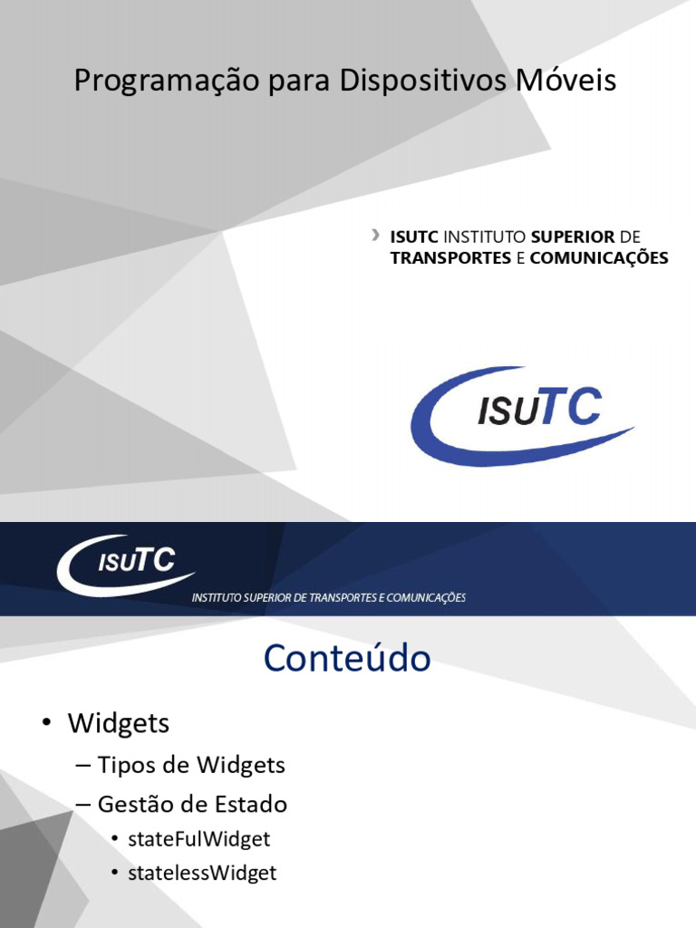 Widgets e Gestão de Estado em Flutter | PDF | Engenharia de Software ...