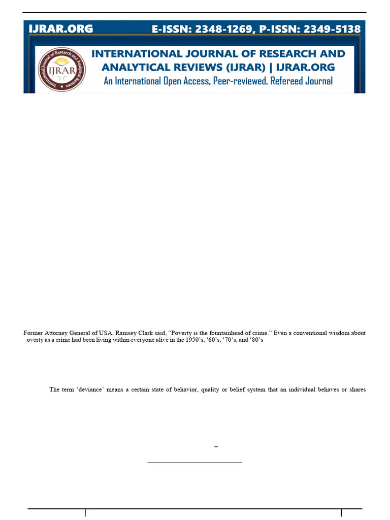 SocioEconomic Offences and Deviant Behavior | PDF | Deviance (Sociology) | Crimes