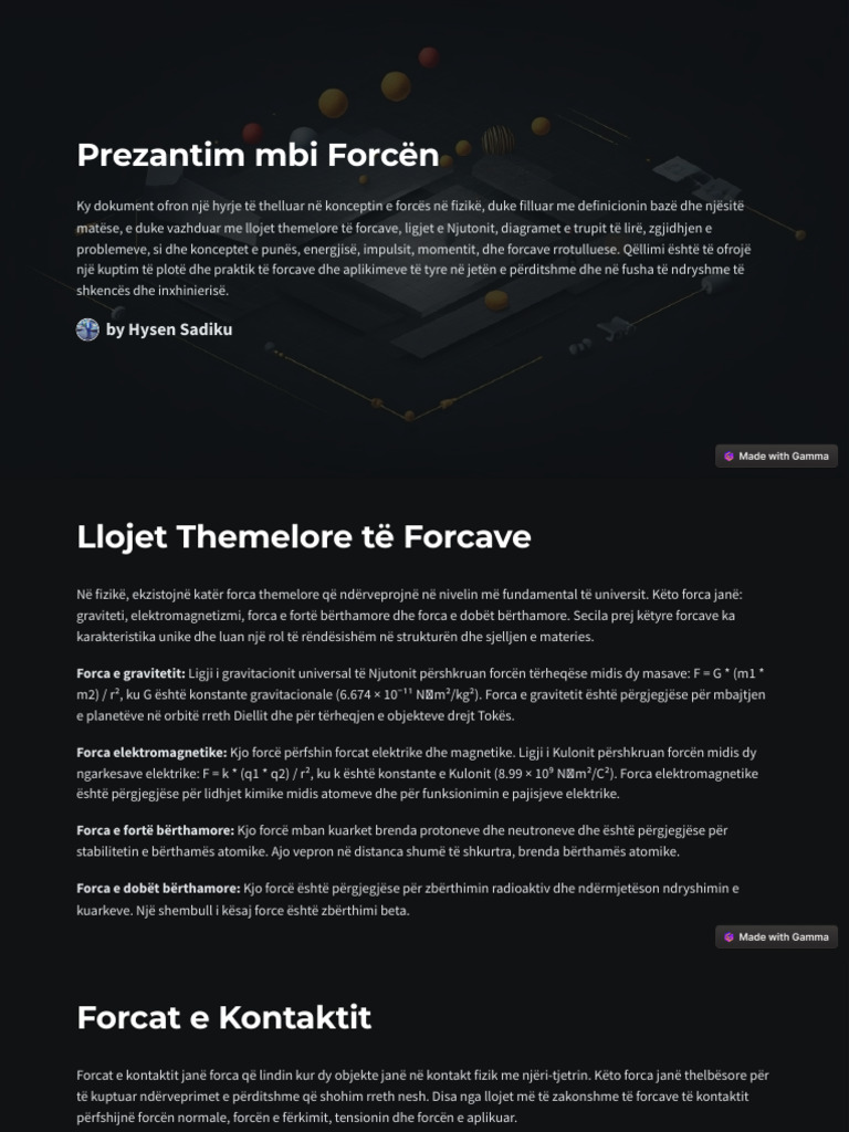 Prezantim Mbi Forcen | PDF
