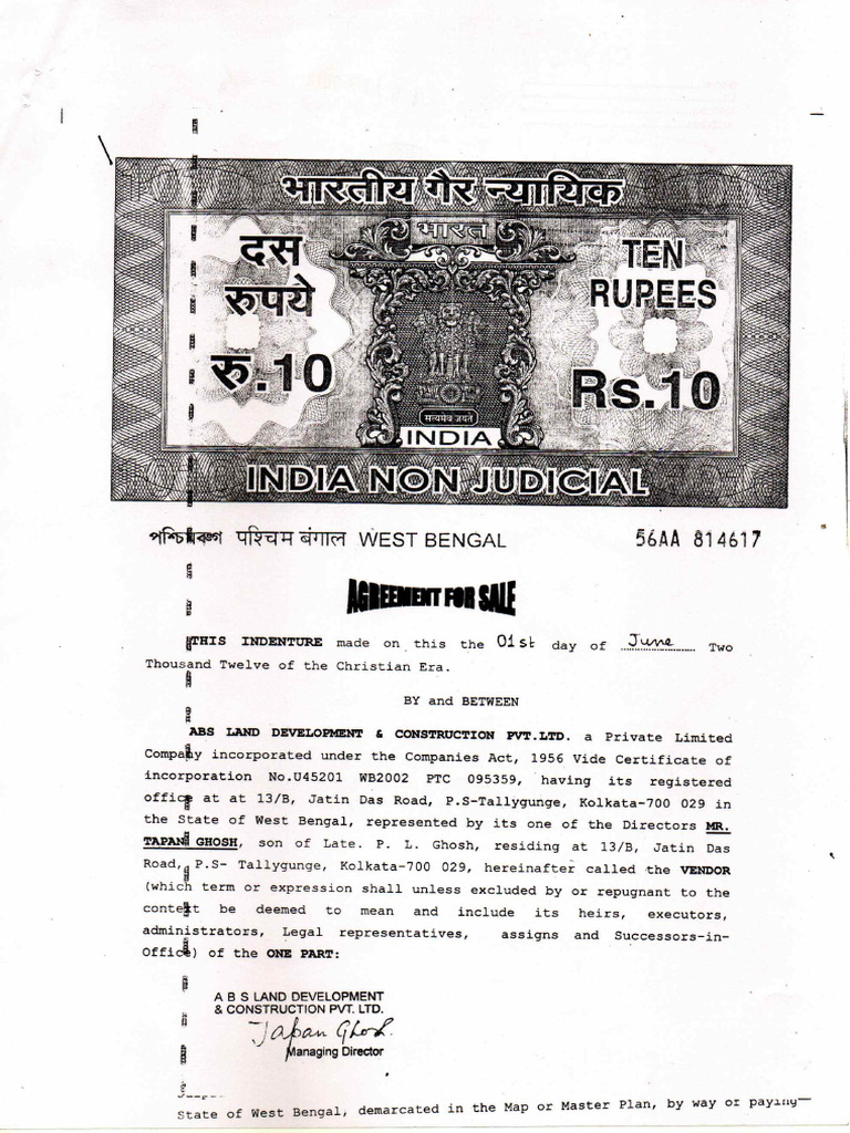 Agreement For Sale NILIMA GIRI | PDF