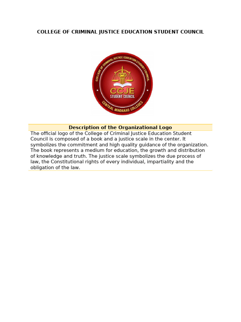 Ccje Student Council Logo | PDF