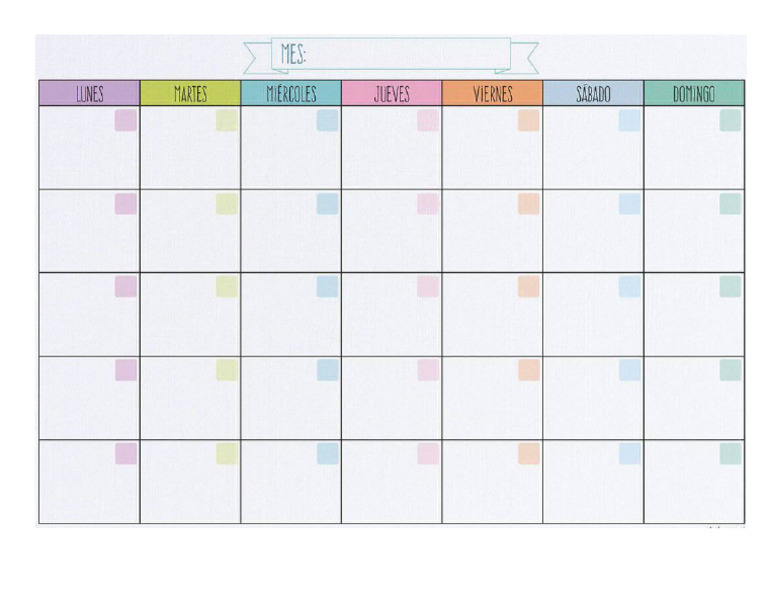 Calendario Mensual | PDF