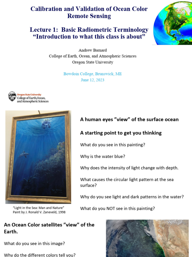 Lec 1 Basic Radiometric Terminology Barnard | PDF | Radiation ...