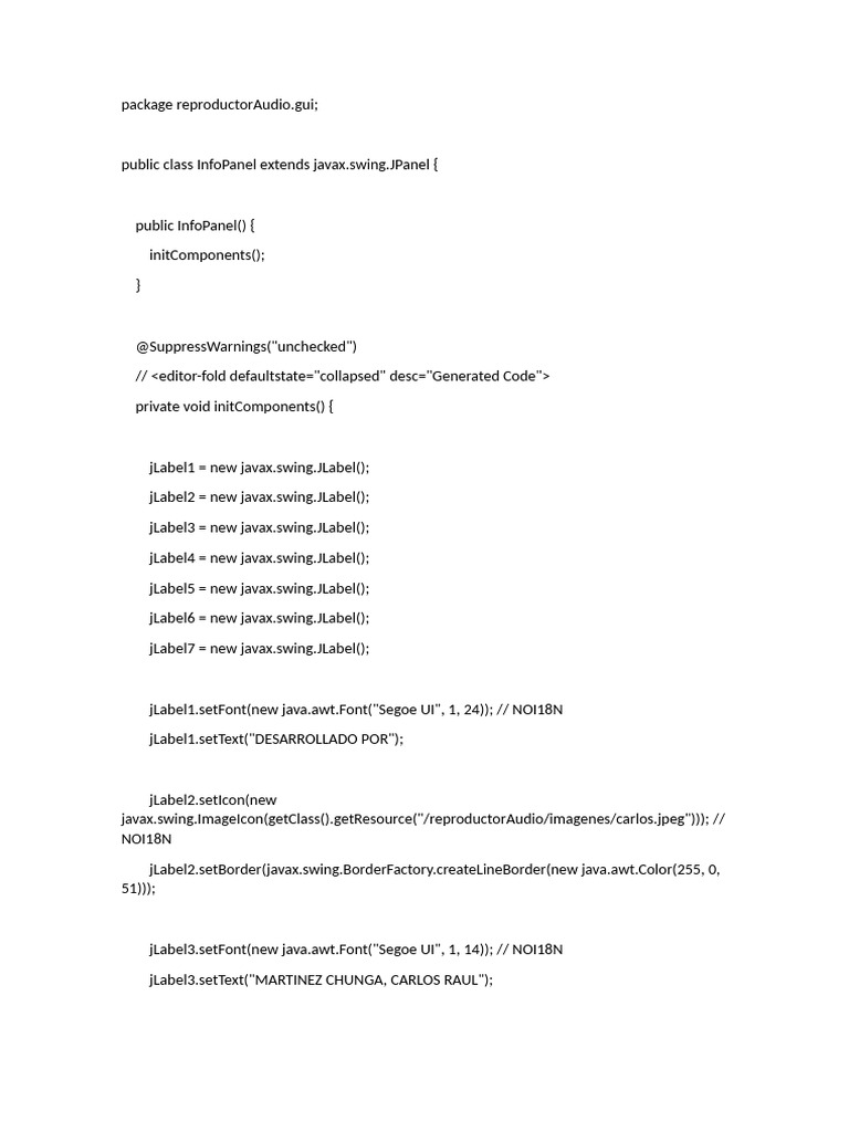 Codigo de Panel Del Reproductor de Audio | PDF | Design | Human ...