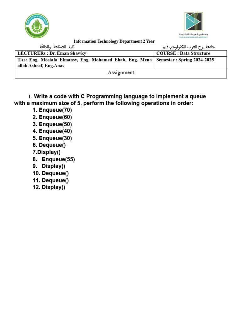 assigment data structure | PDF