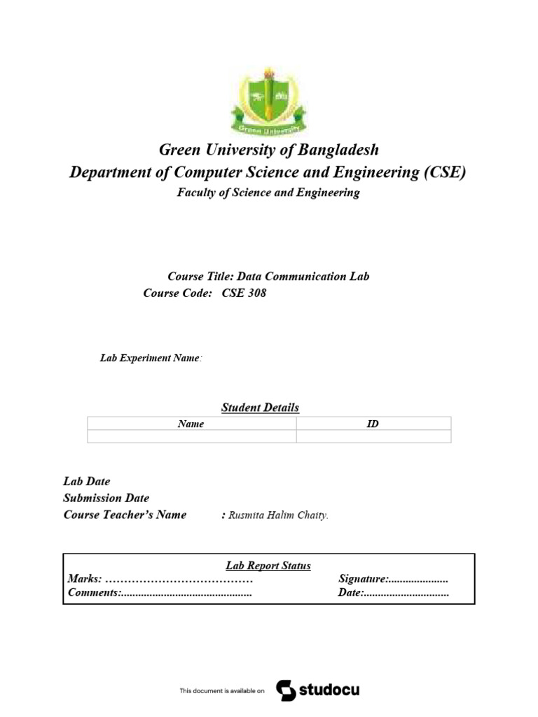 Data Communication Lab 4 | PDF | Bit | Data Transmission