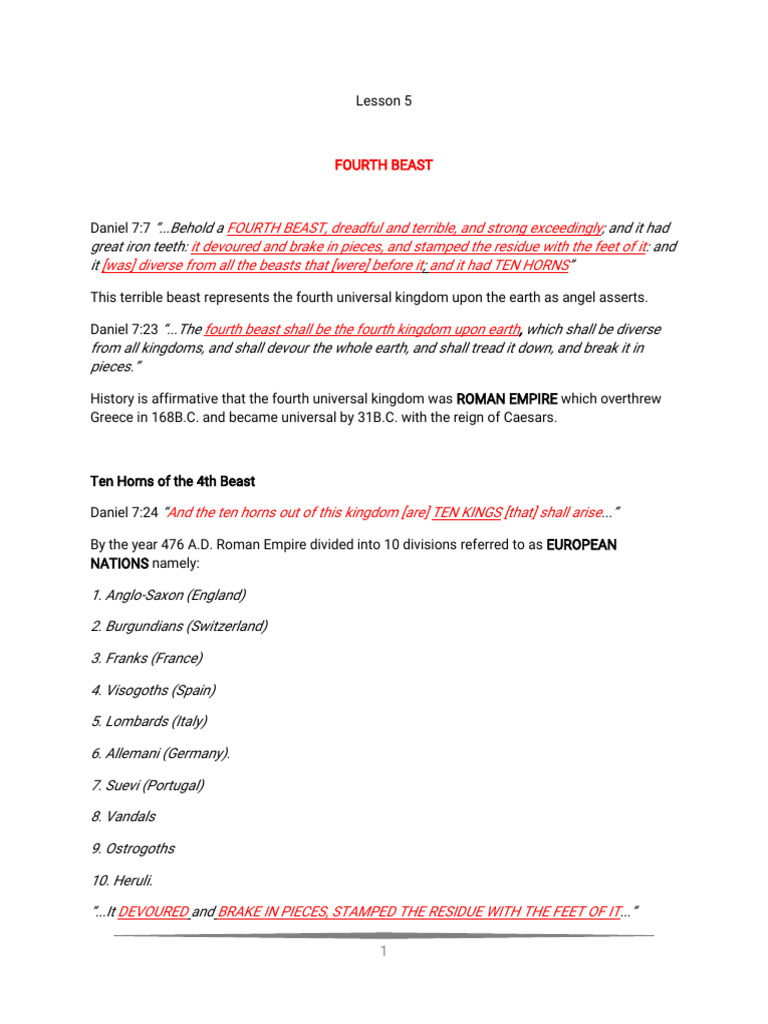 The Fourth Beast-1 | PDF