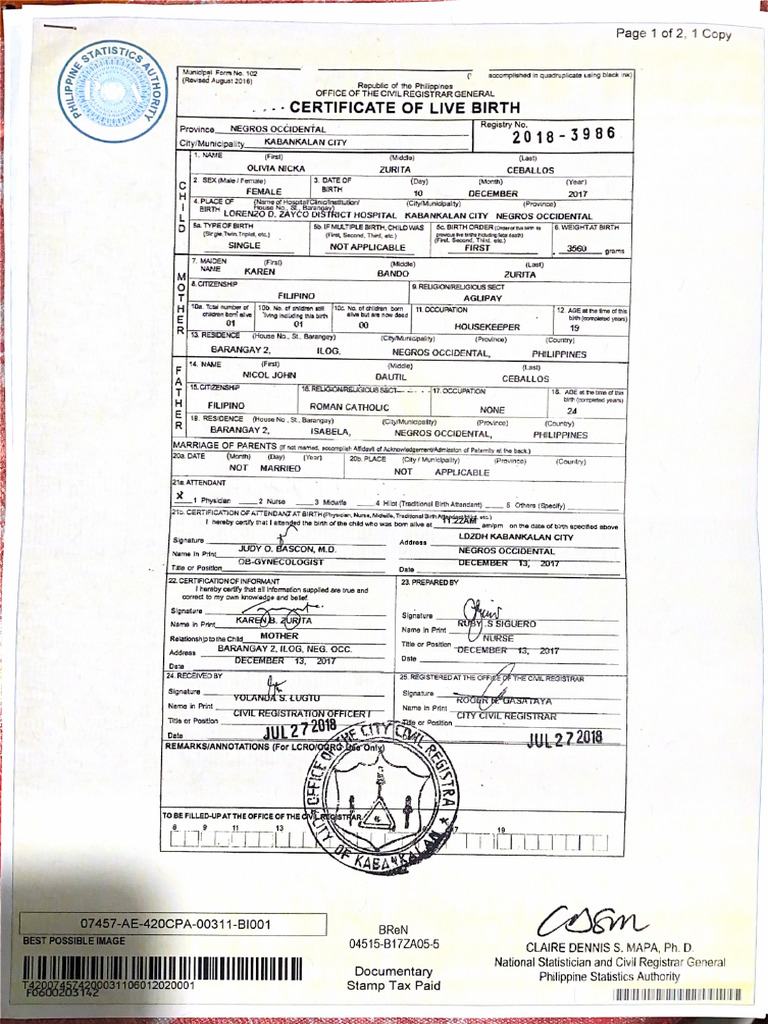 birth cert | PDF