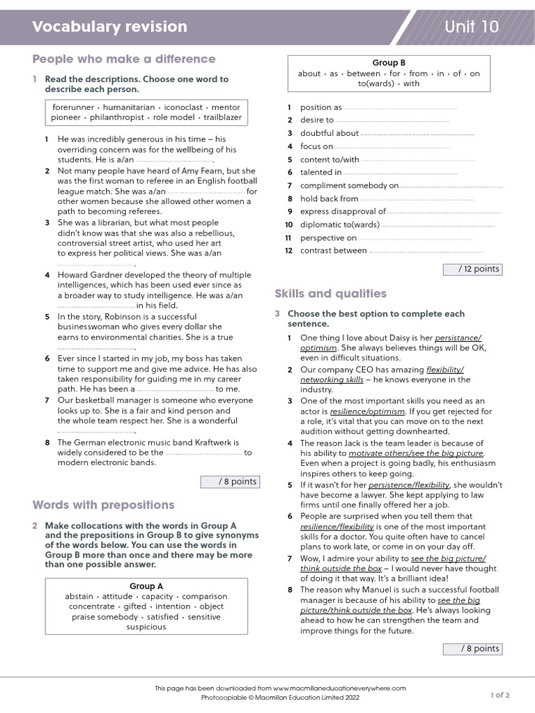 C1_U10_Vocabulary_revision | PDF