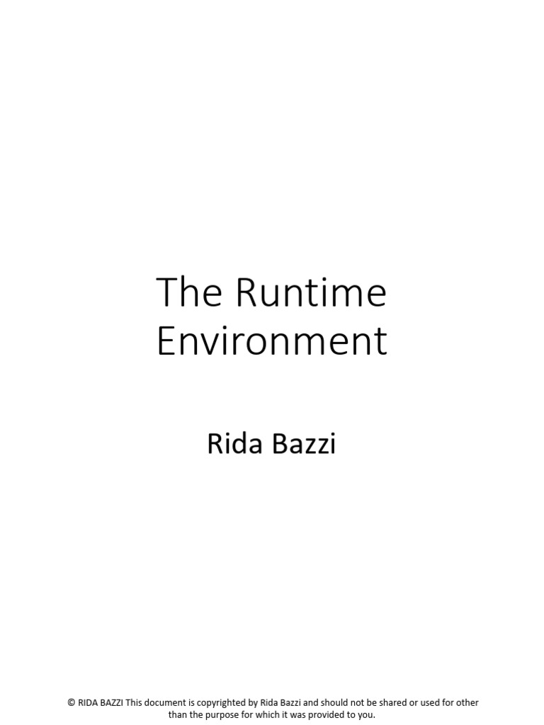 13 The Runtime Environment | PDF | Parameter (Computer Programming) | Variable (Computer Science)