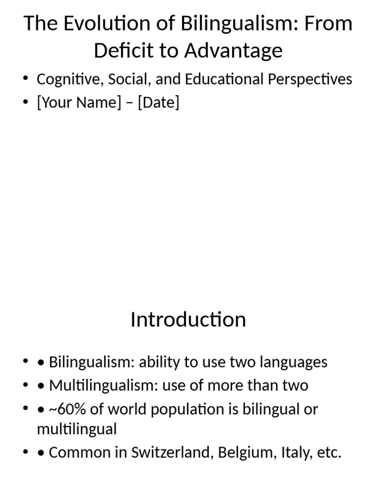 Bilingualism Presentation | PDF | Multilingualism | Applied Linguistics