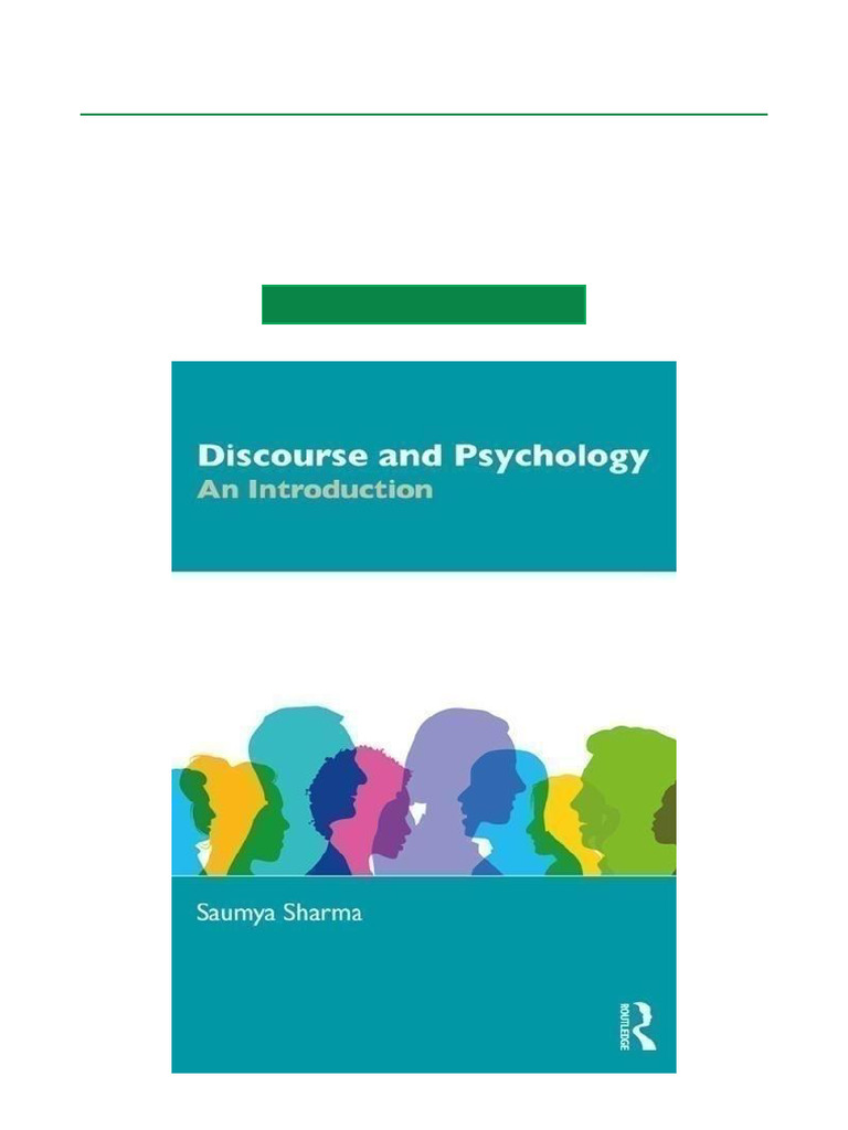 Discourse and Psychology An Introduction - 1st Edition No-Wait Download | PDF | Discourse ...