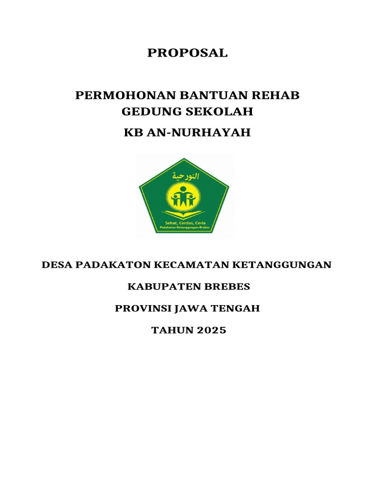 Contoh Proposal PAUD | PDF