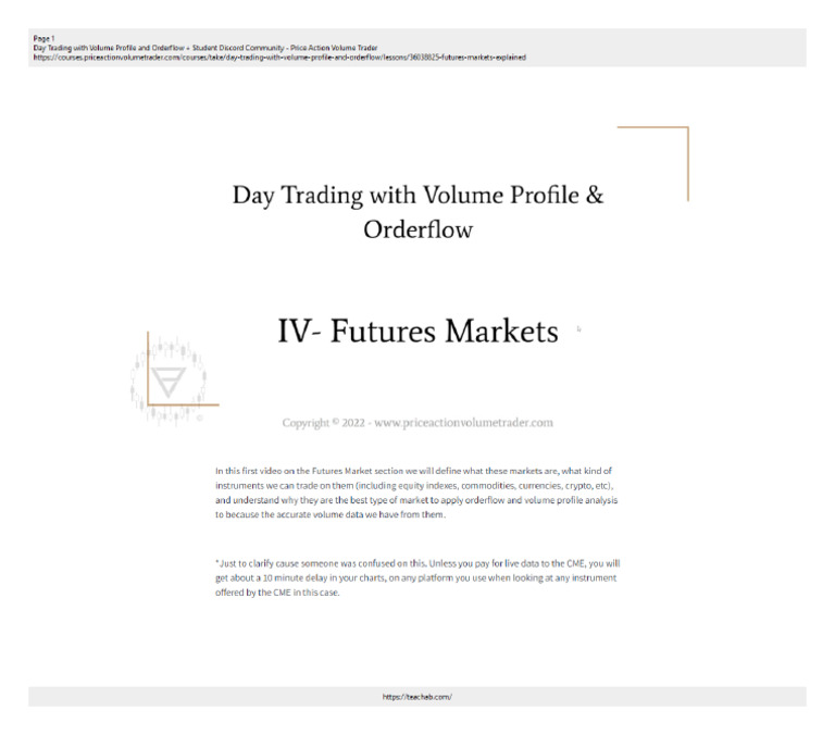 Futures Markets Explained | PDF