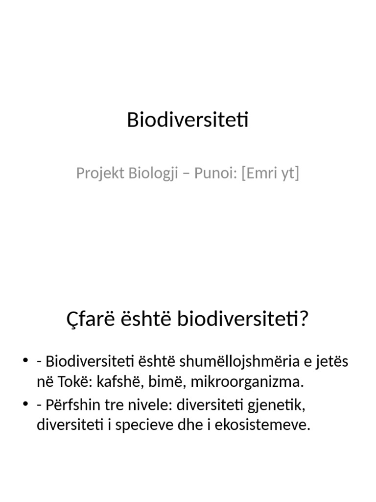 Projekti Biodiversiteti | PDF
