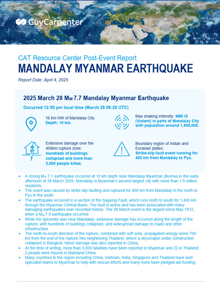 04 03 2025 MM EQ Report 20250403 v2 | PDF | Earthquakes | Geology