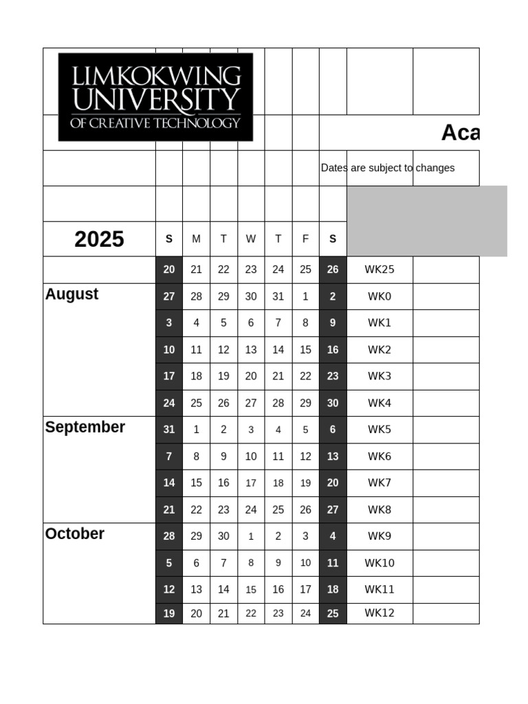 Lesotho School Calendar 2025-2026 | PDF