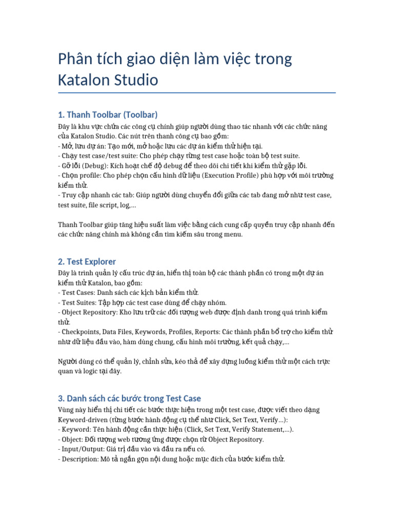 Giao Dien Katalon Studio | PDF