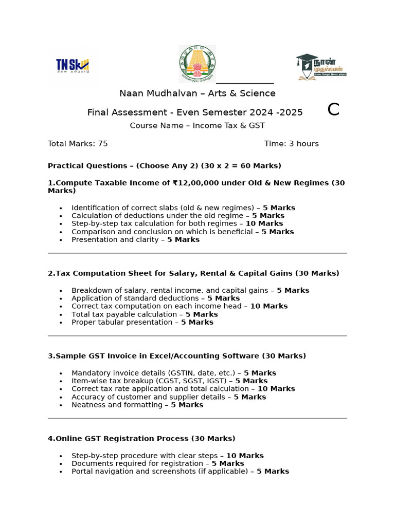 Income Tax - Set 3 Answer Rubrics | PDF | Taxes | Business