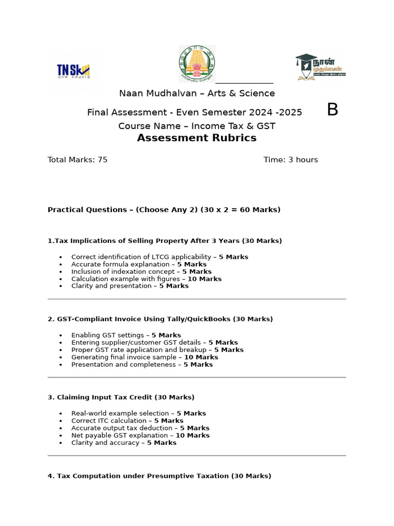 Income Tax - Set 2 Answer Rubrics | PDF | Taxes | Taxation
