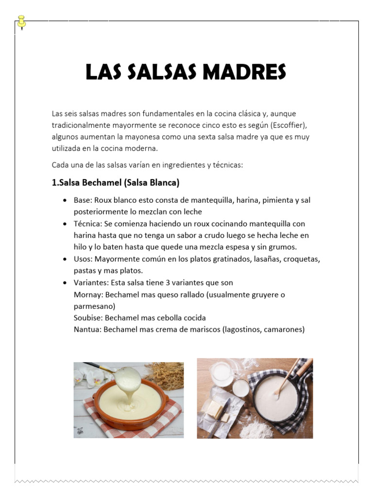 Las Salsas Madres | PDF | Salsa | Mayonesa