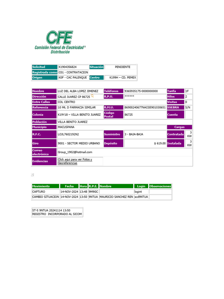 Contrato K19 Villa B. Juarez | PDF