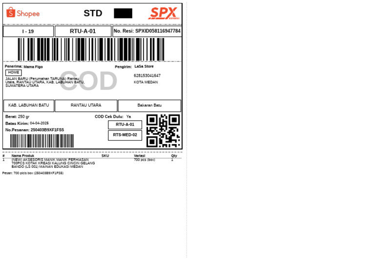 Label Pengiriman 3 | PDF